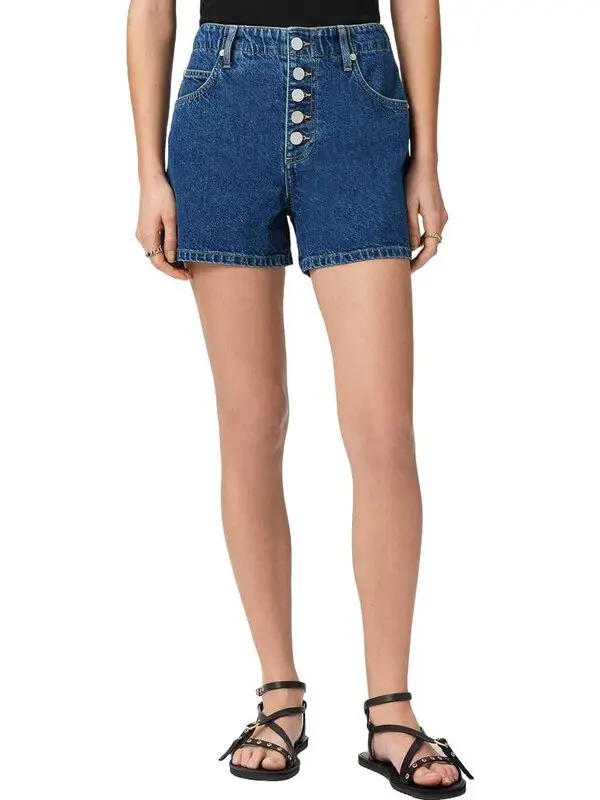 ALLSAINTS Tay Exposed Fly Denim Shorts - Dark Indigo