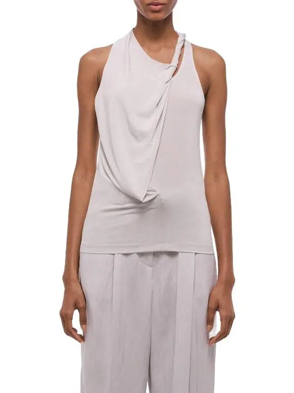 Helmut Lang Asymmetrical Twist Tank - Grey
