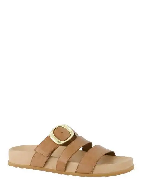 Paul Green Diego Platform Slide Sandal - Sahara Soft Leather