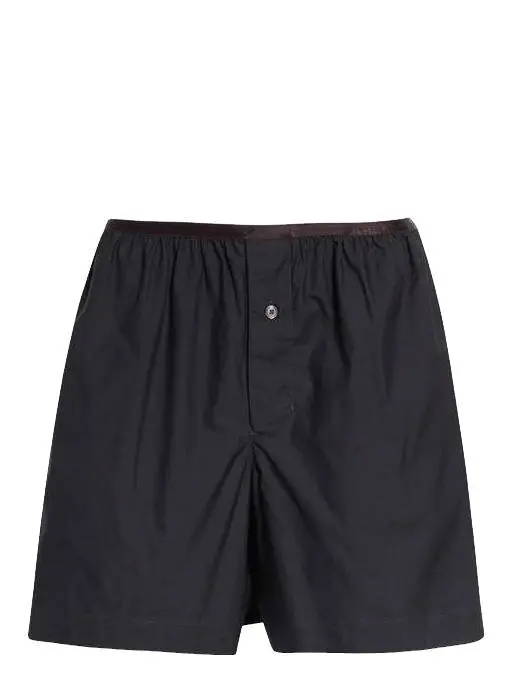 LEMAIRE Washed Cotton & Silk Boxer Shorts - Squid Ink