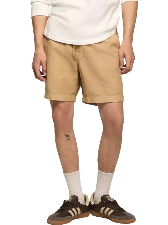 Lucky Brand Linen & Cotton Pull-on Shorts - Twill
