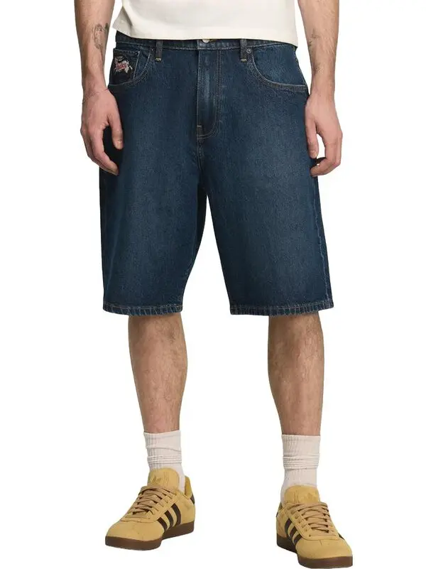 Lucky Brand Baggy Denim Shorts - Dark Matter