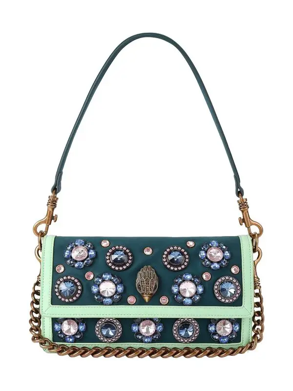 Kurt Geiger Sloane Soft Gems Shoulder Bag - Dark Green