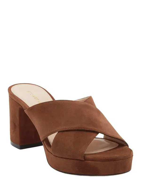 STUART WEITZMAN Dayna Platform Sandal - Cigar