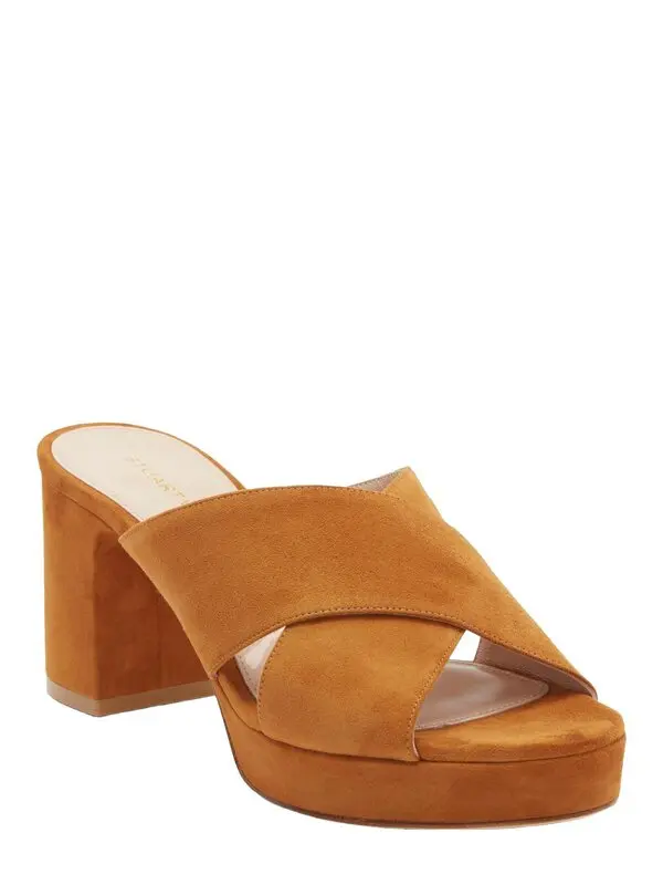 STUART WEITZMAN Dayna Platform Sandal - Walnut