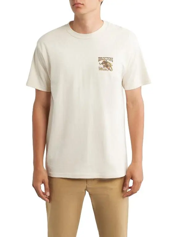 Brixton Barquero Cotton Graphic T-shirt - Cream