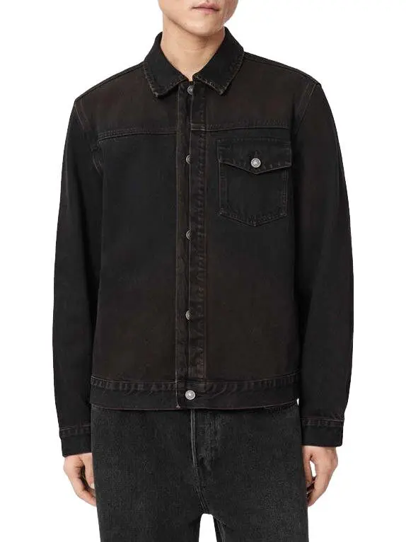 ALLSAINTS Roth Denim Jacket - Overdyed Brown