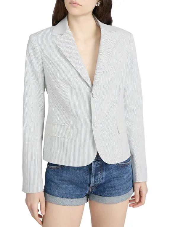 FRAME The Stripe Classic Blazer - Navy Multi