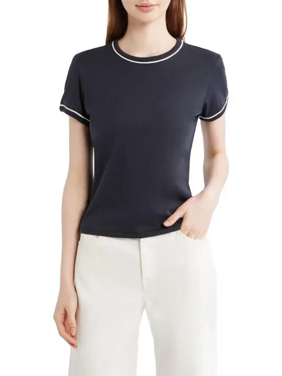 FRAME Ringer Baby Tee - Navy Multi