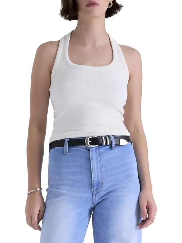 PISTOLA Nattie Halter Top - Soft White