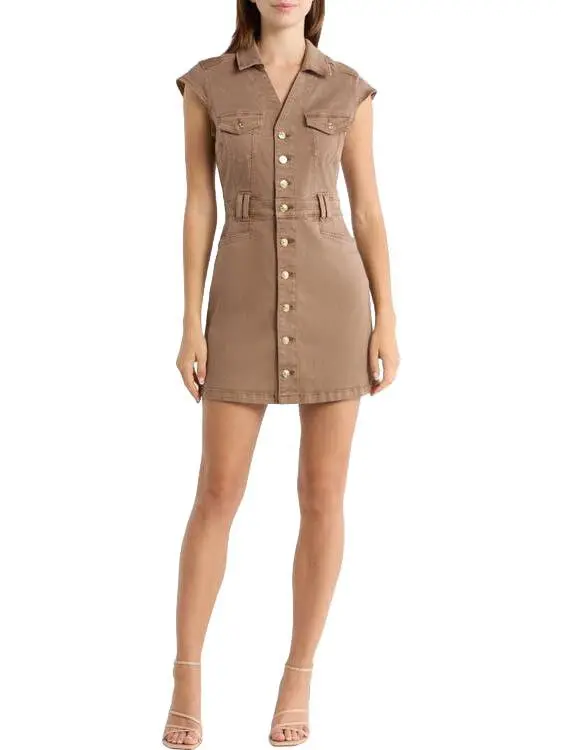 Paige Jaxsyn Cap Sleeve Denim Minidress - Vintage Canewood