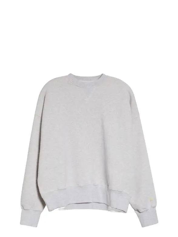 GOLDEN GOOSE Star Embellished Oversized Sweatshirt - Vintage Gray Melange