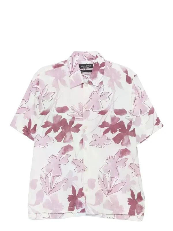 Marc O'polo Floral-print Short-sleeve Shirt - Red