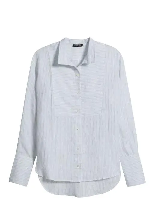 APNY Linen Button-up Shirt - White Multi