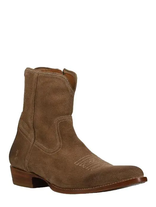 THE FRYE COMPANY Austin Western Leather Zip-up Boots - Mushroom