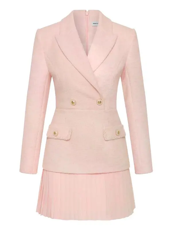 Rebecca Vallance Elvie Pleated-skirt Mini Dress - Pink