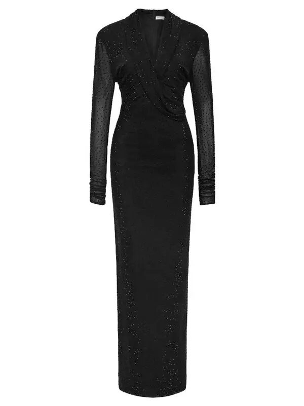 Rebecca Vallance Stardust Crystal-embellished Gown - Black