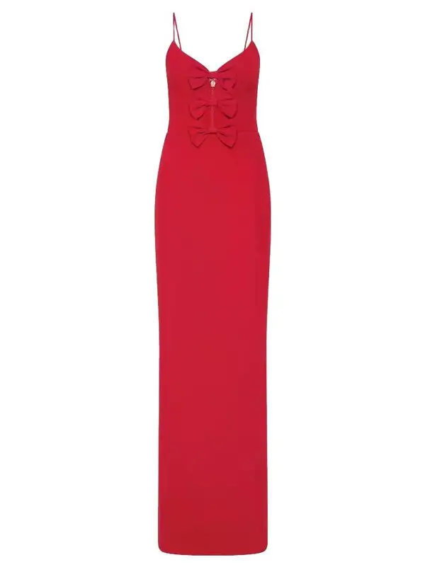 Rebecca Vallance Bow-embellished Gown - Red