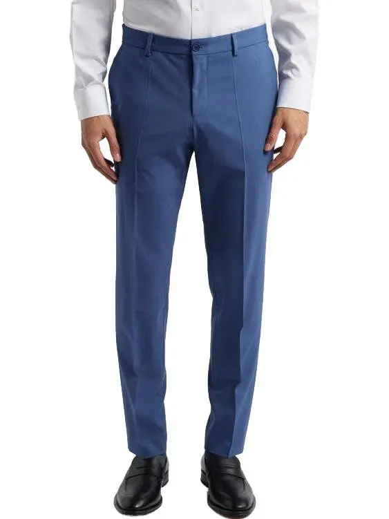 BOSS Genius Wool Blend Dress Pants - Navy