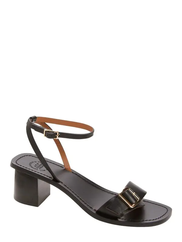 ATP ATELIER Mori Ankle Strap Sandal - Black