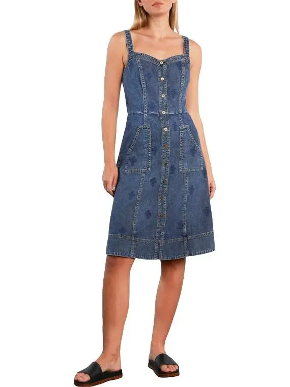 WASH LAB DENIM Sweetheart Bodice A-line Dress - Petal Dream