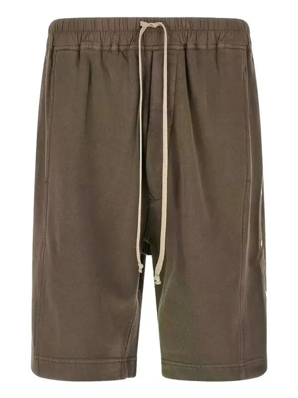 Rick Owens Snap-button Drawstring Shorts - Brown