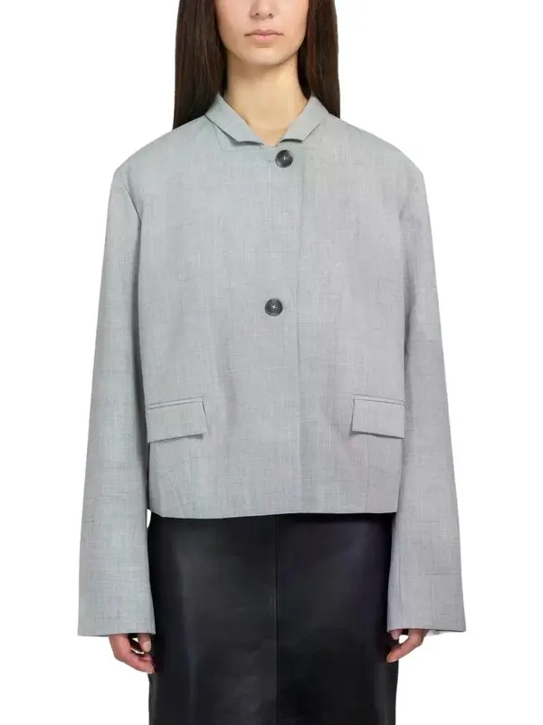ST. AGNI Cocoon Flap-pocket Blazer - Grey