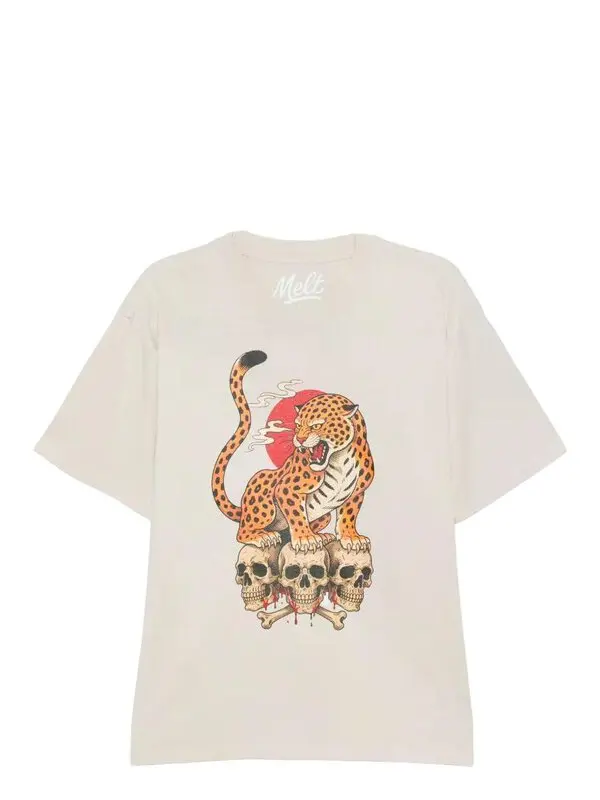 MELT Graphic-print Short-sleeve T-shirt - Neutrals
