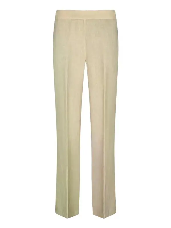 120% Lino Pressed Crease Trousers - Neutrals