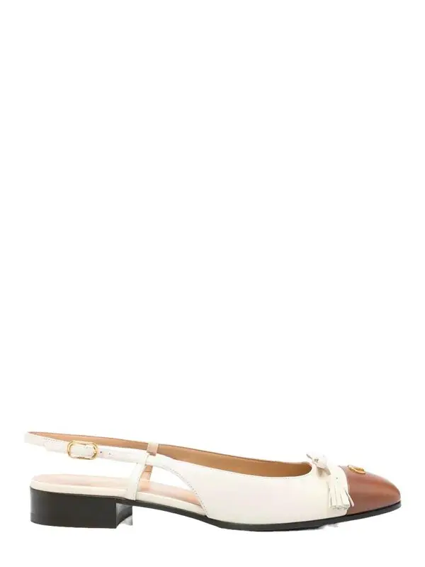 Valentino Garavani Vlogo Signature Slingback Pumps - Neutrals