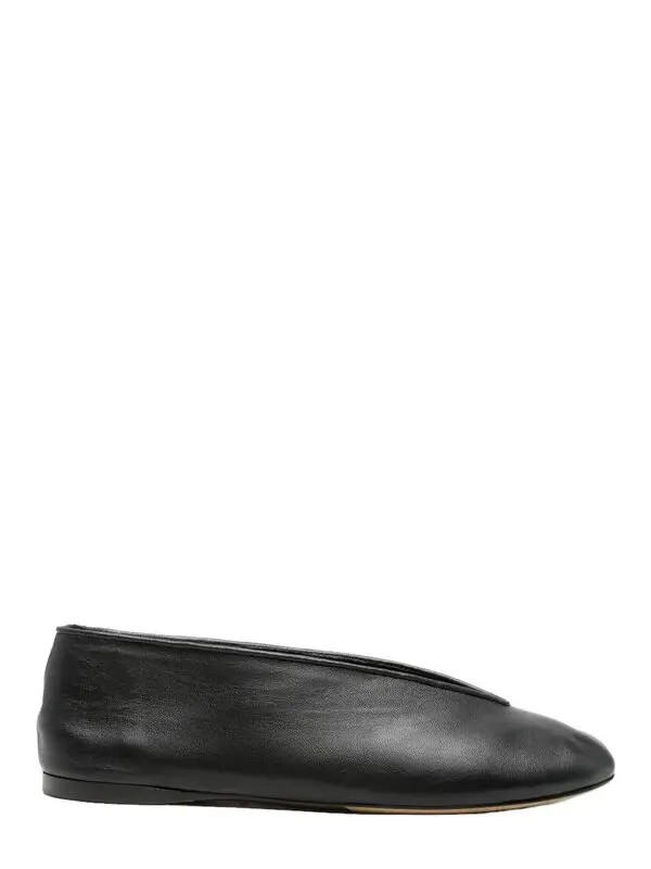 Moschino Leather Ballet Flats - Black