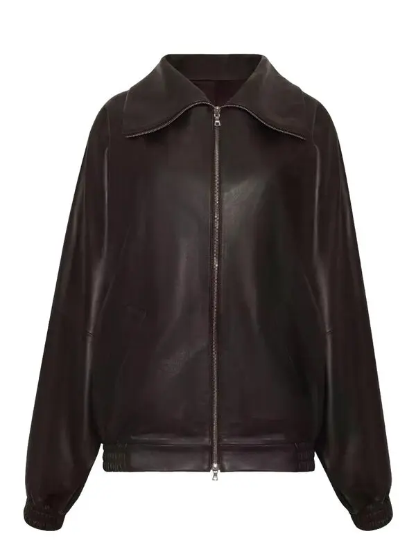 Adam Lippes Presley Bomber Jacket - Brown