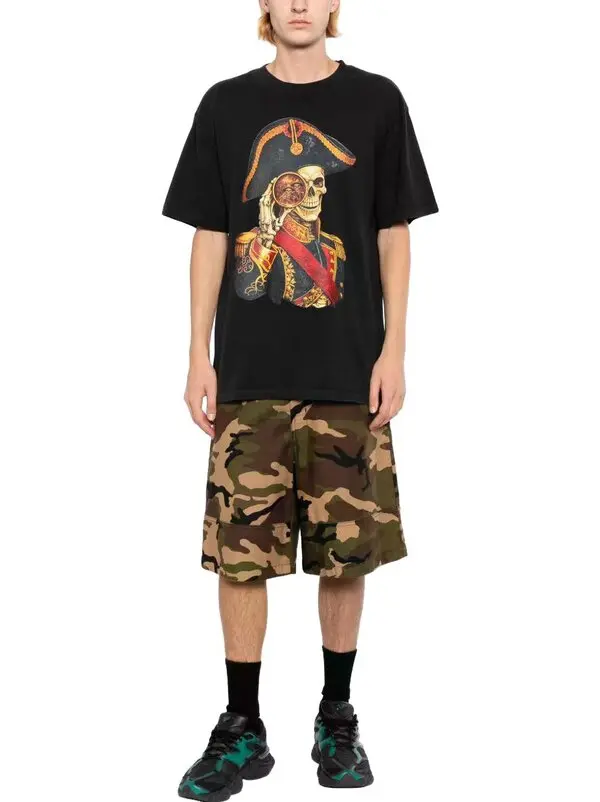 MELT Graphic-print Round Neck T-shirt - Black