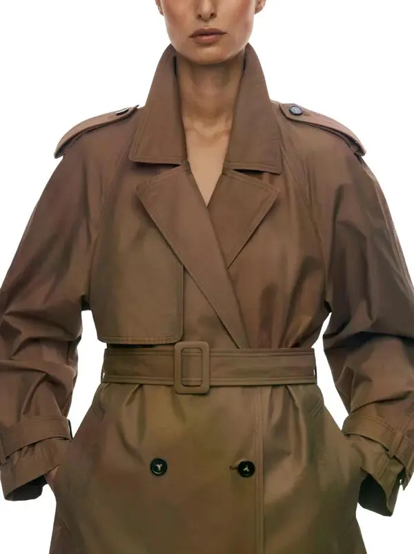 12 STOREEZ Casablanca Double-breasted Trench Coat - Brown