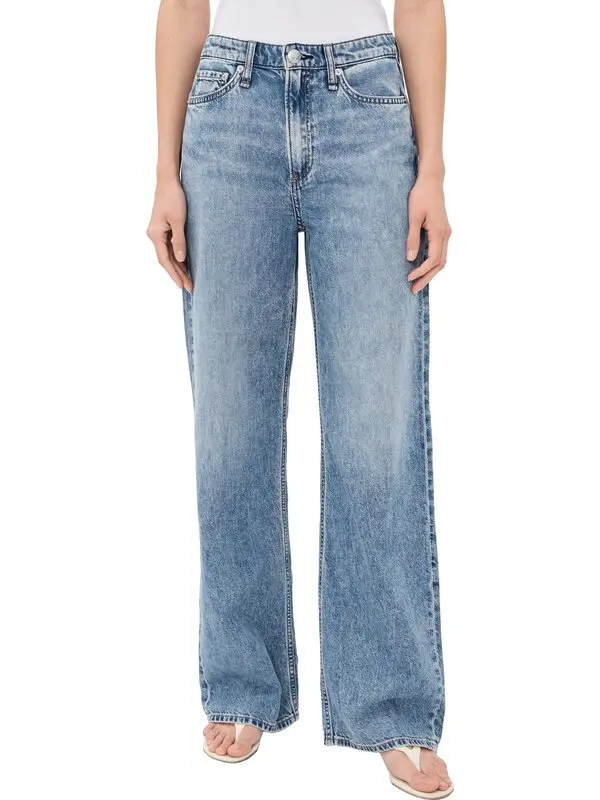Rag & Bone Featherweight Logan Wide Leg Jeans - Lyon