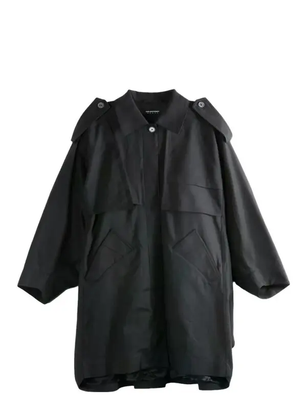 KIKO KOSTADINOV Epaulette-detail Panelled Coat - Black