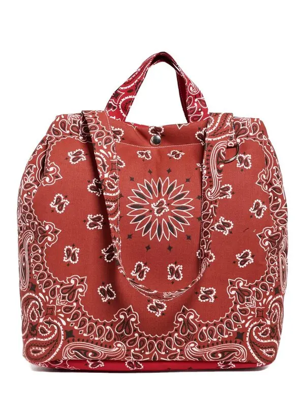 CALL IT BY YOUR NAME Maxi Bandana Tote Bag - Vintage Red/real Red