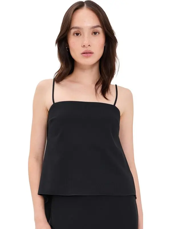 LA LIGNE Drape Back Top - Black