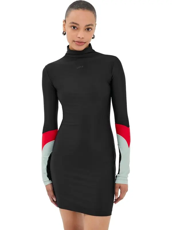 Off-White Color-block Mini Dress - Black