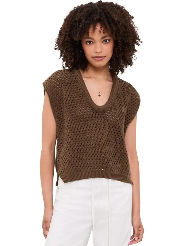 PISTOLA Beck Slouchy Open Knit Sweater - Java