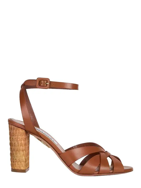 AQUAZZURA Copacabana Crossover-strap Sandals - Brown
