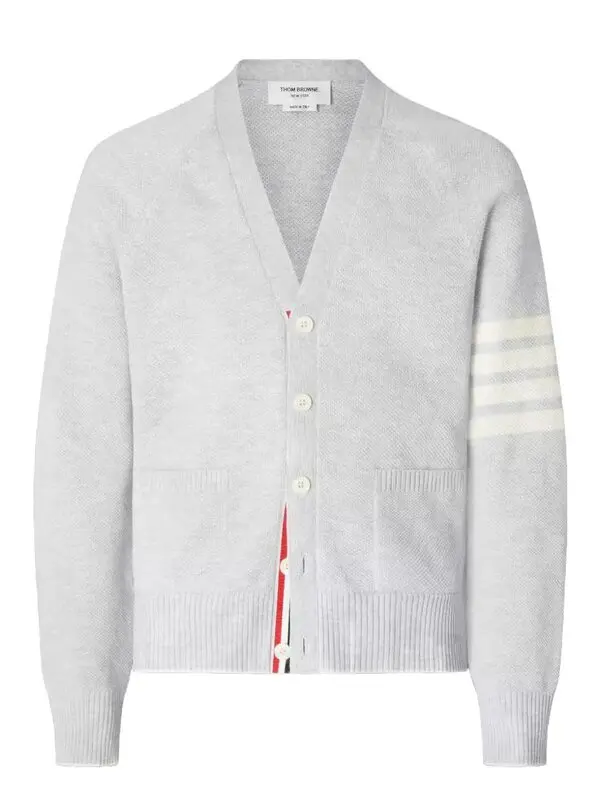 Thom Browne 4-bar Relaxed-fit Cardigan - Grey