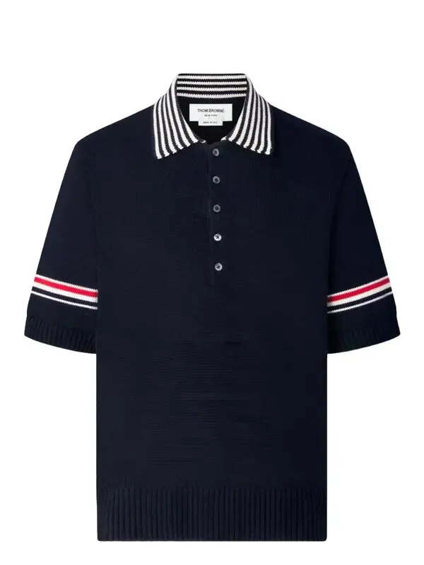 Thom Browne Rwb Armband Sailboat Polo Shirt - Blue