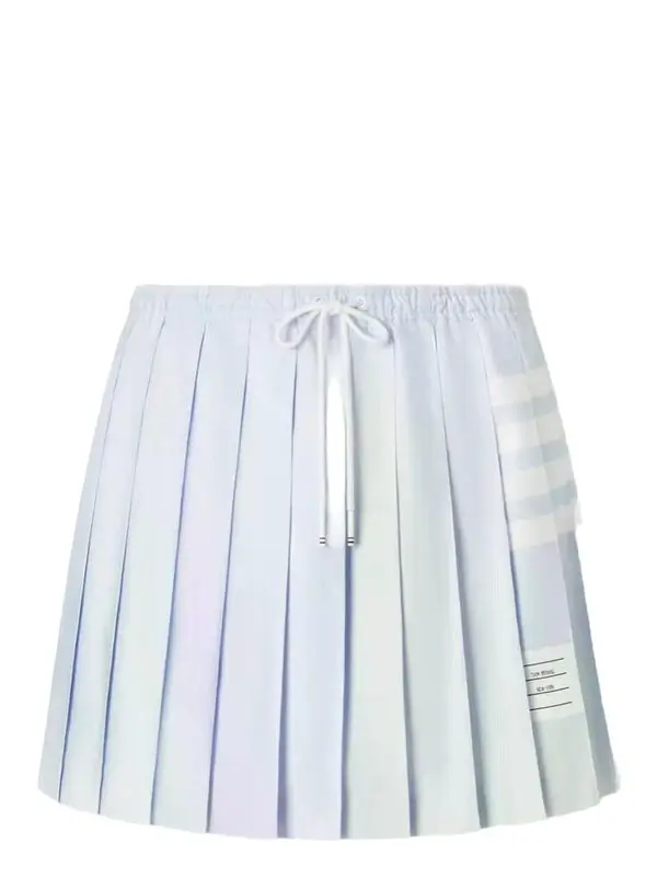 Thom Browne Drawstring Pleated Mini Skirt - Blue