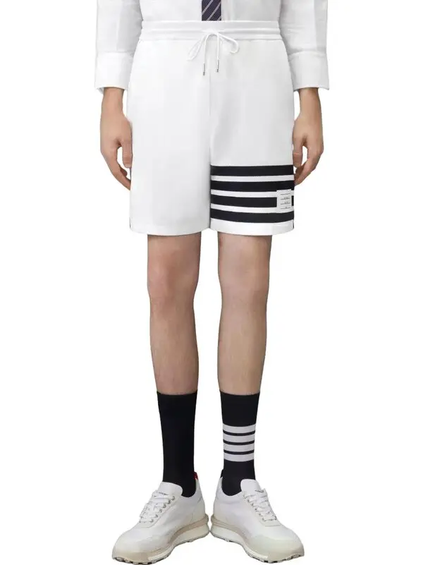 Thom Browne 4-bar Loopback Shorts - White