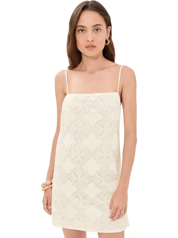 Misa Maxine Lace Mini Dress - Floral Medallion