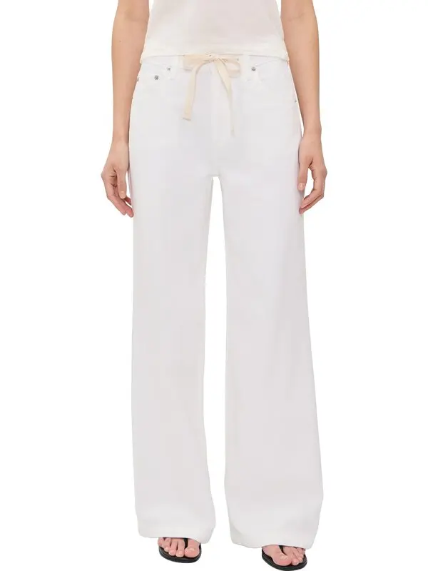PISTOLA Jadyn Drawstring Jeans - Optic White