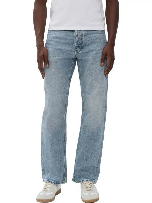 Fear Of God Denim 5-pocket Jeans With Fading And Whiskering - Classic Blue