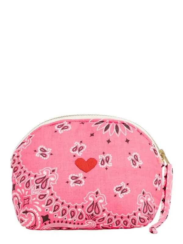 CALL IT BY YOUR NAME Small Coeur Vanity Pouch - Strawberry/pale Pink