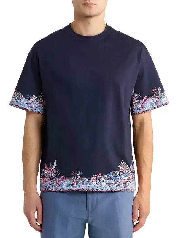 Etro Paisley-print T-shirt - Blue